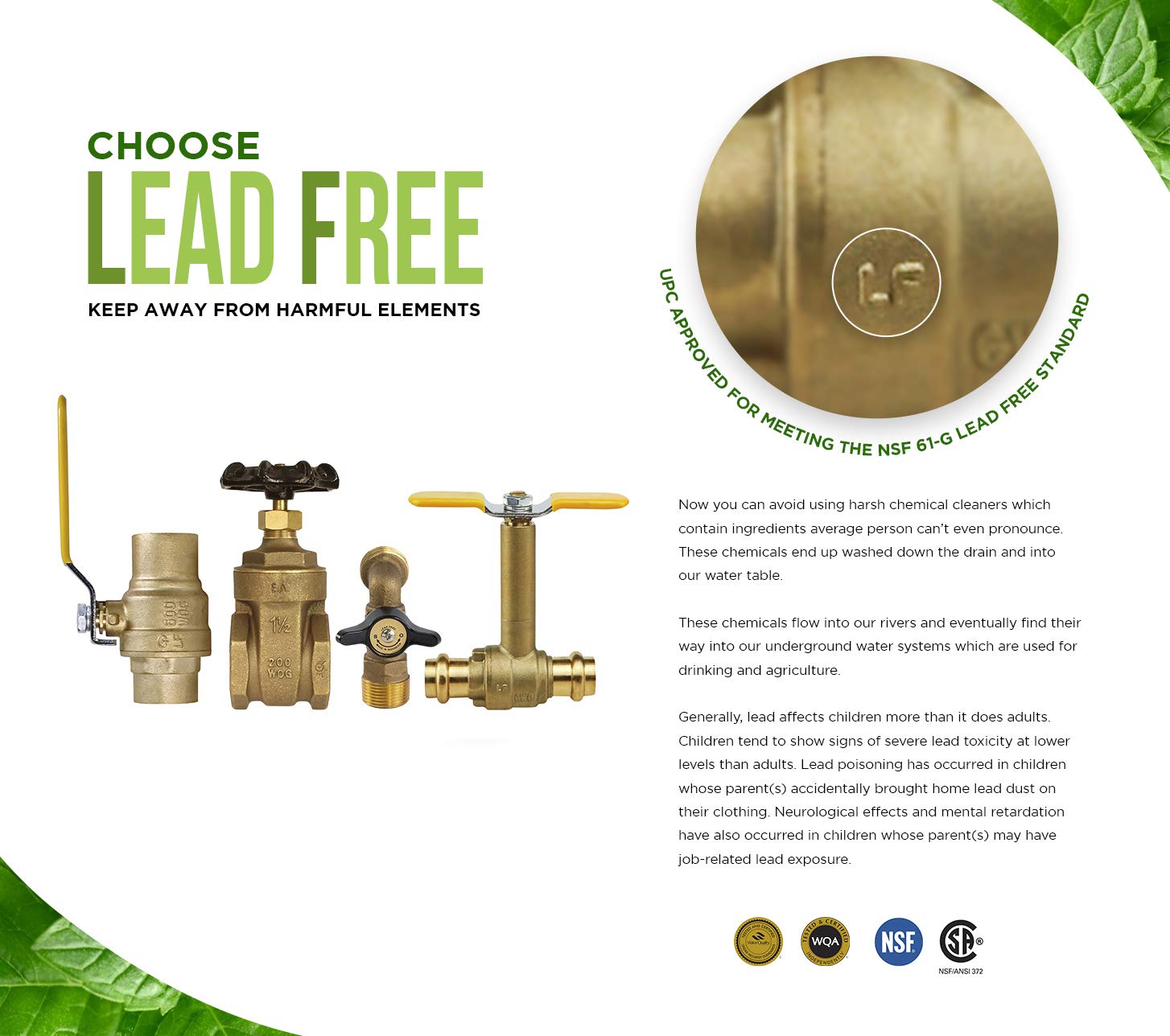 Midline Valve 632U256 Stop Valve with Drain, No Lead 3/4 in. FIP Connections, Brass
