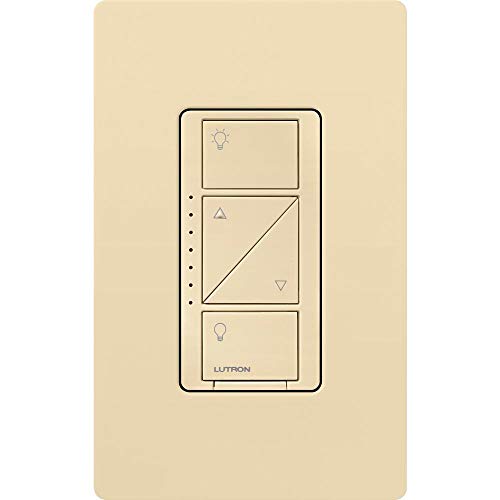 Lutron Caseta Original Smart Dimmer Switch (Lutron Smart Hub Required), for LED Lights, 150 Watt, Single-Pole/3-Way, No Neutral Required, PD-6WCL-IV, Ivory