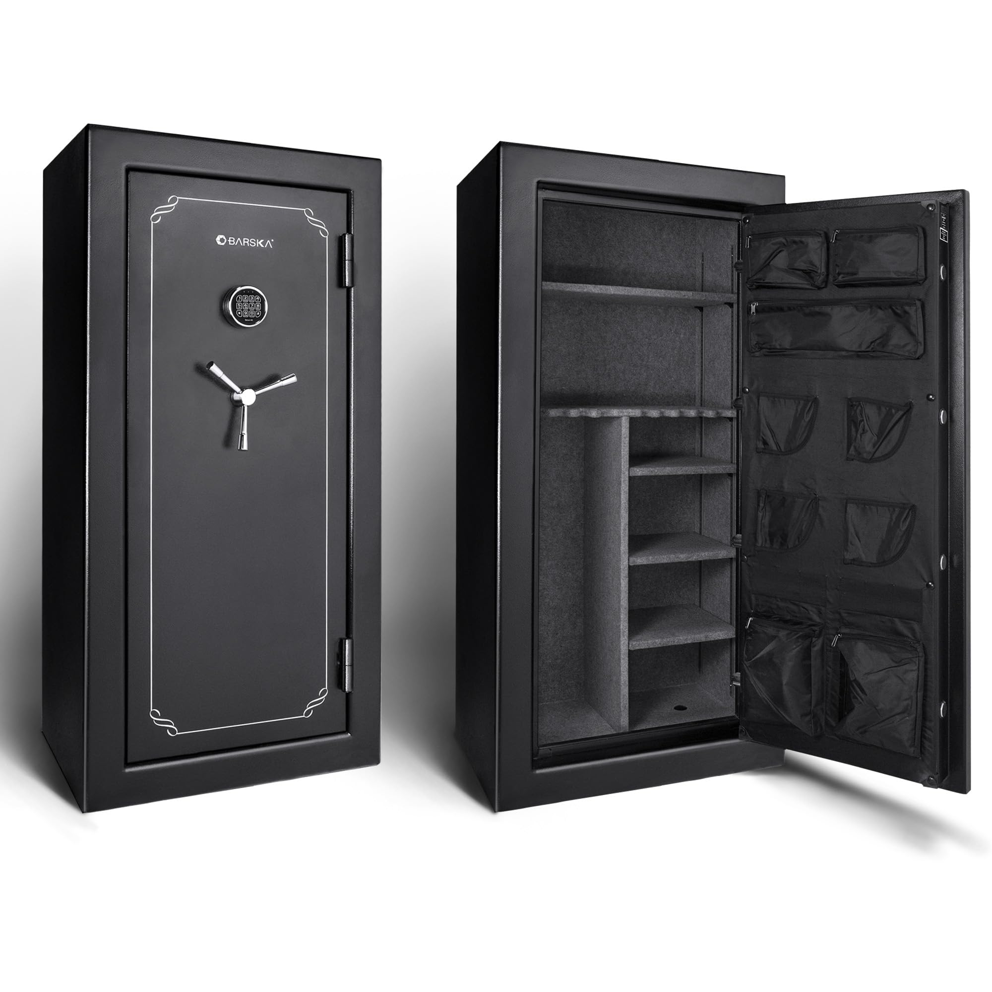 BARSKA Digital Keypad Fireproof Security Long Gun Safe Vault with Lock Out Mode, Silent Mode, Safe Alarm, Low Battery Warning - 11.87 Cu Ft