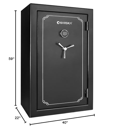 BARSKA Digital Keypad Fireproof Security Long Gun Safe Vault with Lock Out Mode, Silent Mode, Safe Alarm, Low Battery Warning - 19.97 Cu Ft