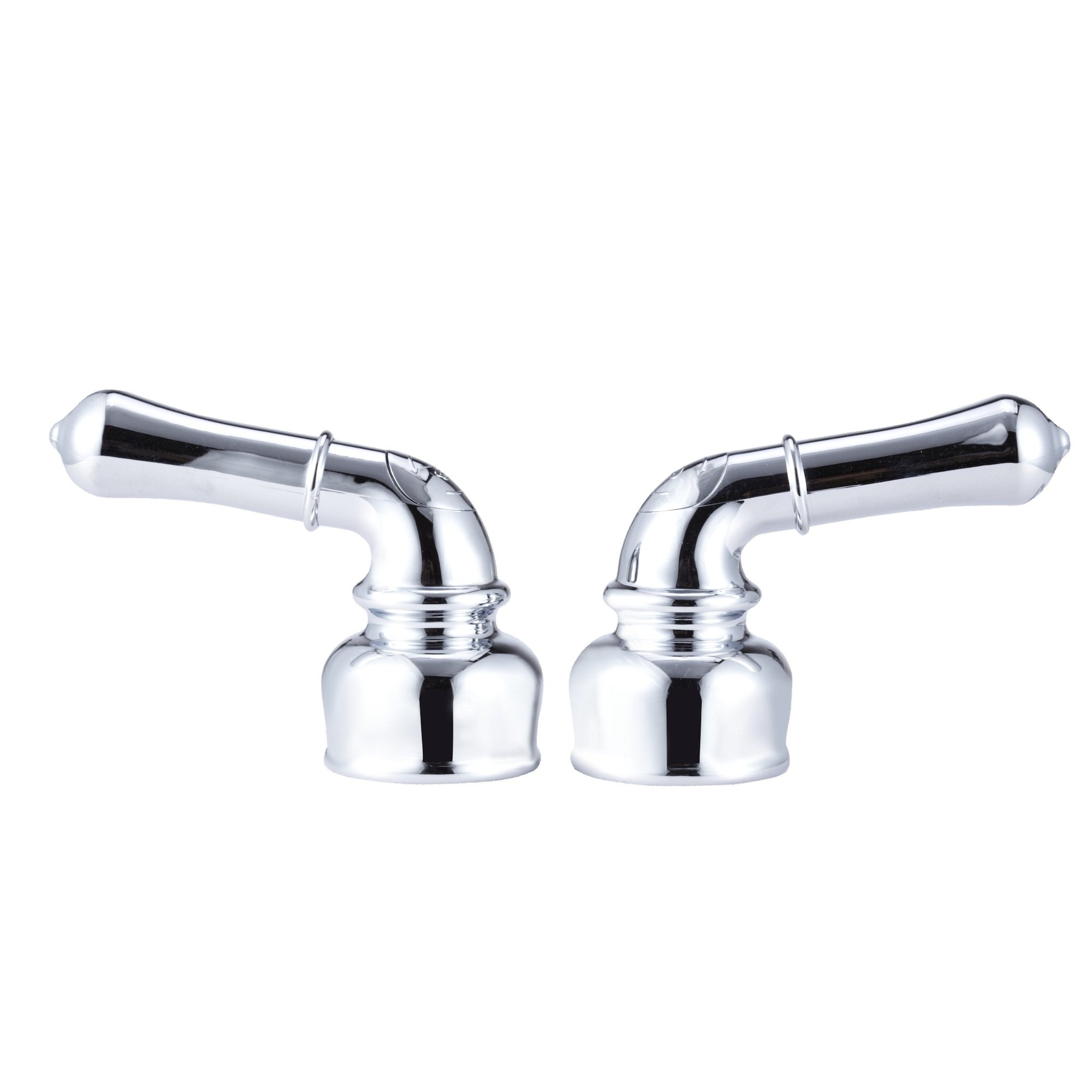 Dura Faucet DF-RKC-CP RV Replacement Hot and Cold Classic Handles - Metallic Plating Over ABS Models Only (Chrome Plated Over ABS Plastic)