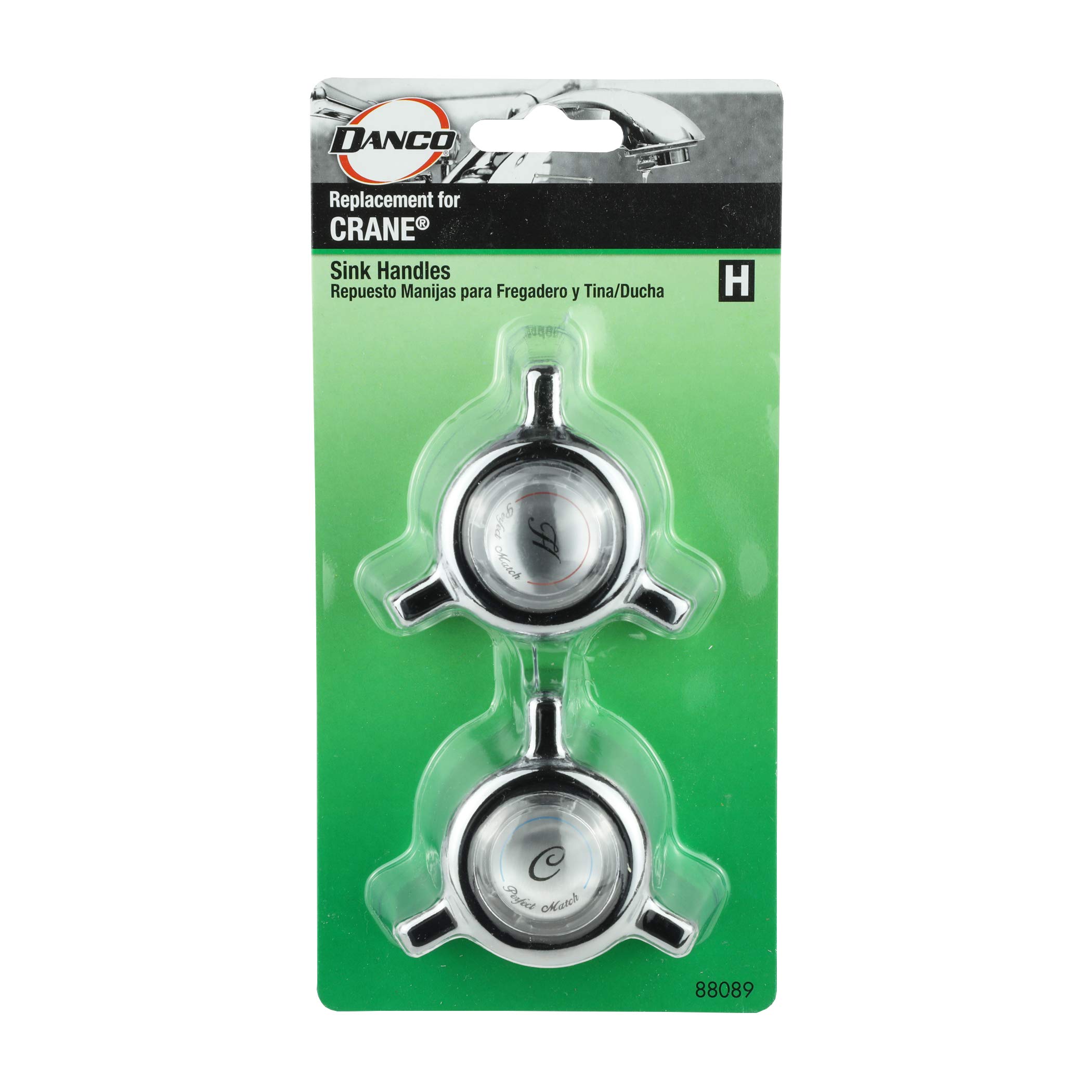 Danco 88089 Hot/Cold Handles for Crane Faucets, Chrome