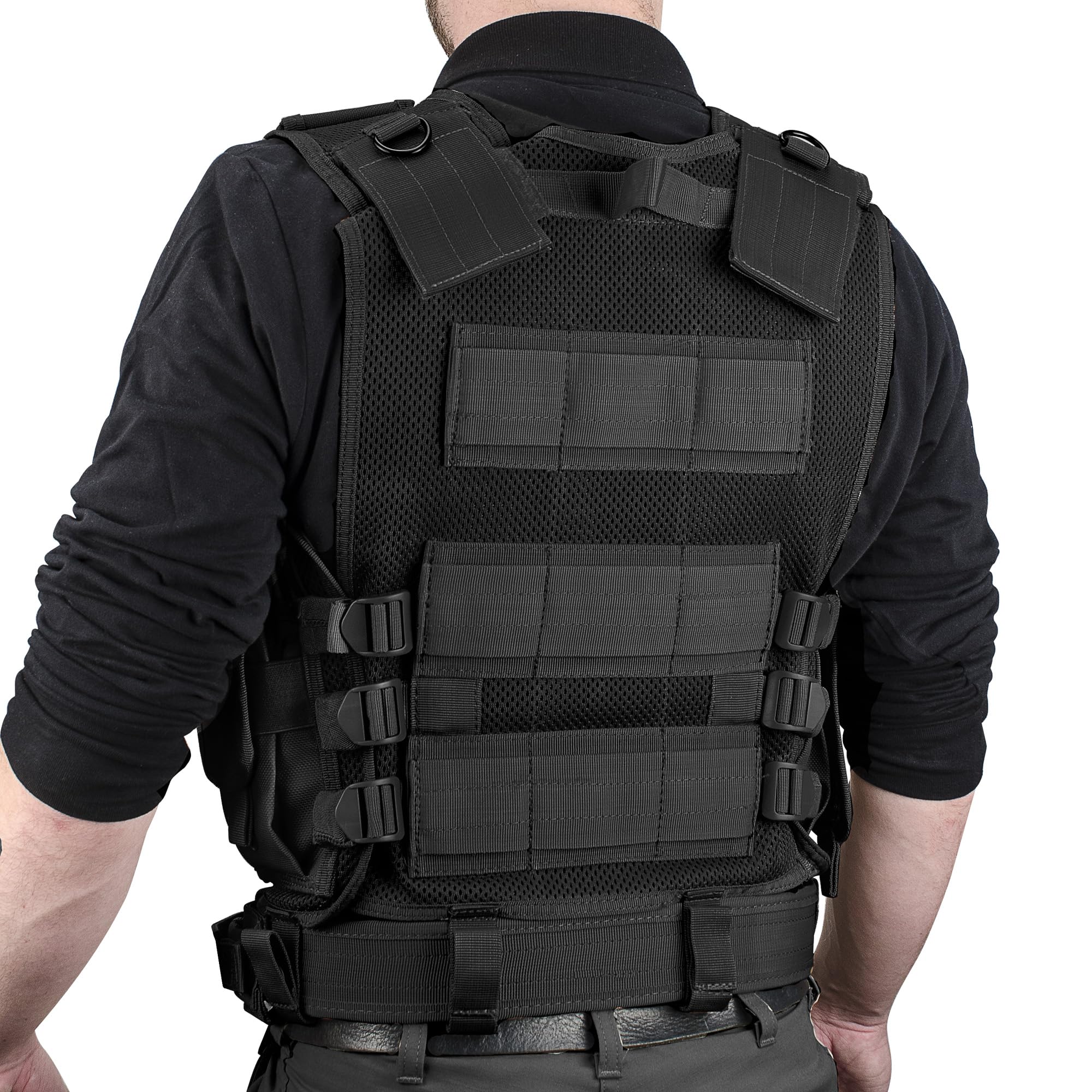 BARSKA mens Loaded Gear BI12018 VX 200 Tactical Vest Right Hand, Black, Large US