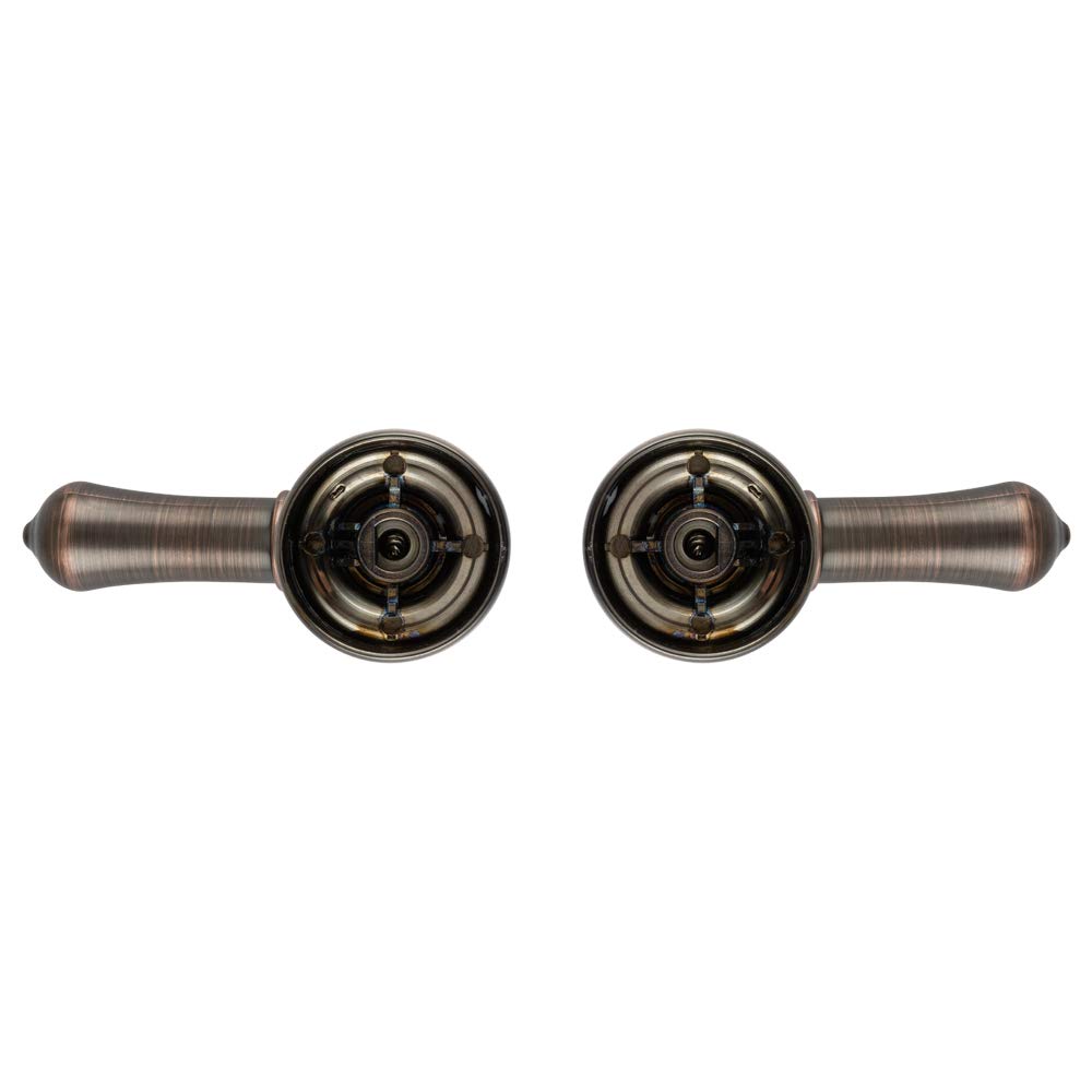 Dura Faucet DF-RKC-ORB RV Replacement Hot and Cold Classic Handles - Metallic Plating Over ABS Models Only (Oil Rubbed Bronze)