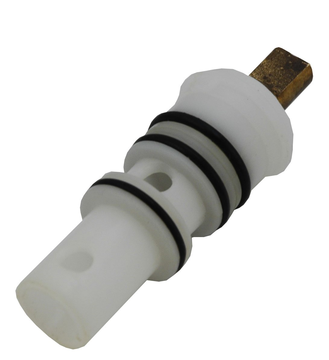 Plumb USA Generic Delta Shower Diverter Stem Unit, Also Works With Import Diverter Stem,Delex Pattern Broach, For 3 Handle Tub And Shower Valve, Fits Many Import Valves,White/Black