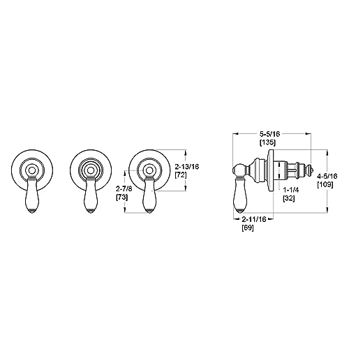 Pfister S103200 Three Handle Porcelain Lever Rebuild Kit