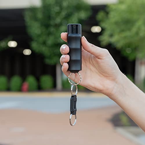 SABRE Campus Safety Pepper Gel for Self Defense with Quick Release Key Ring, Protect Against Multiple Threats with 25 Bursts, Gel is Safer, Locking Safety Top, Ergonomic Finger Grip, 0.54 fl oz