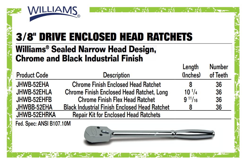 Williams B-52ARK Ratcheting Repair Kit