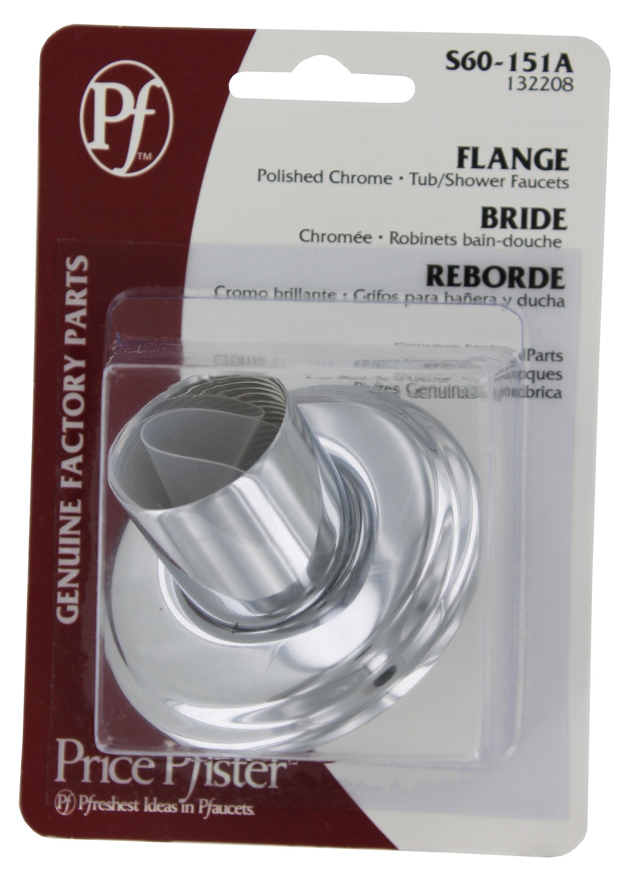 Price Pfister 132208 Polished Chrome Flange