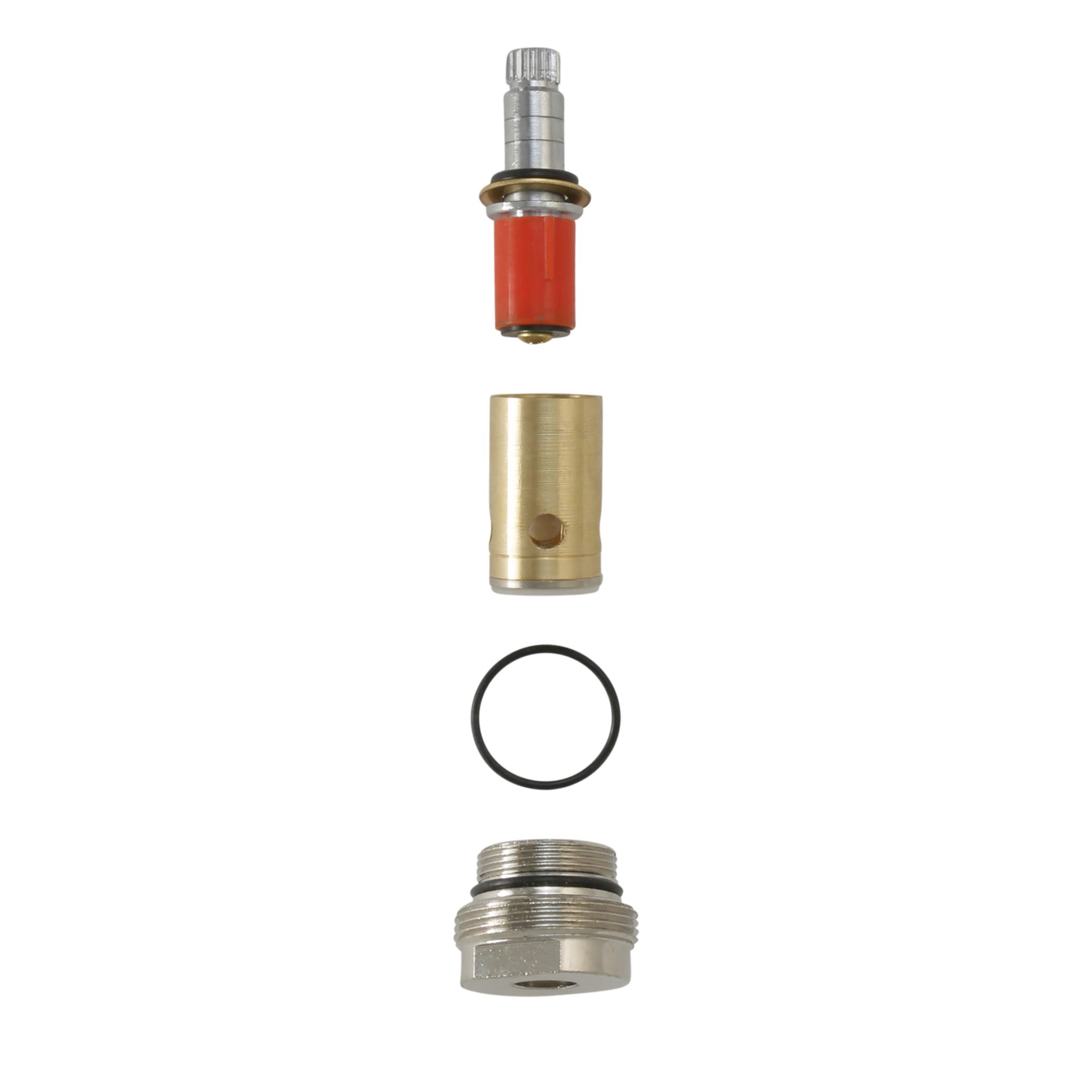 DANCO Hot Stem for 2-Handle Kohler Tub and Shower Faucets, 6N-7H, Brass and Chrome, 1-Pack (17017)