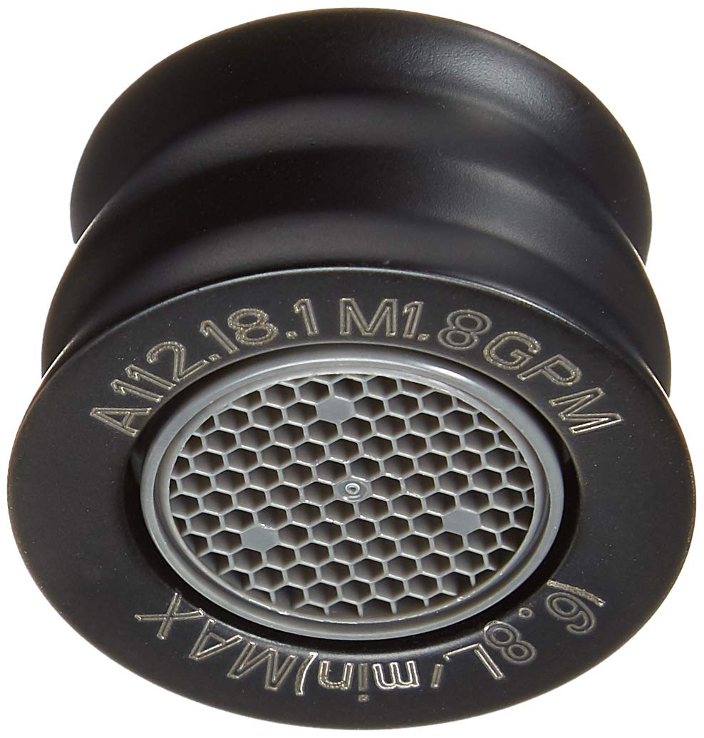 Danze DA500186NBS Standard Female Faucet Aerator Kit, 1.75 GPM, Satin Black
