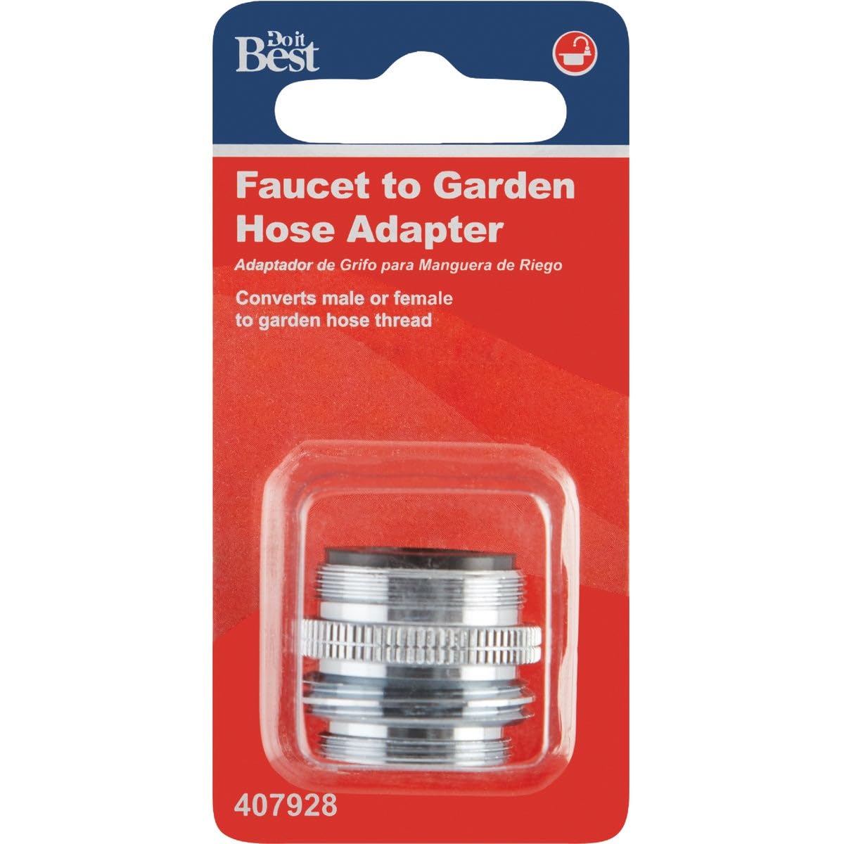 Do it 15/16" Outside or 55/64" Inside to 3/4" Dual Thread Faucet Adapter, Low Lead - 1 Each