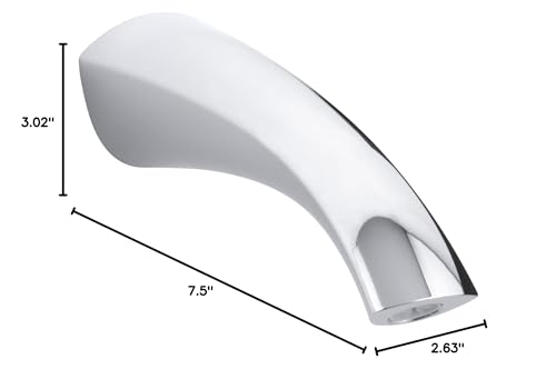 KOHLER 45133-CP Alteo Wall-Mount Non-Diverter Bath Spout, Polished Chrome