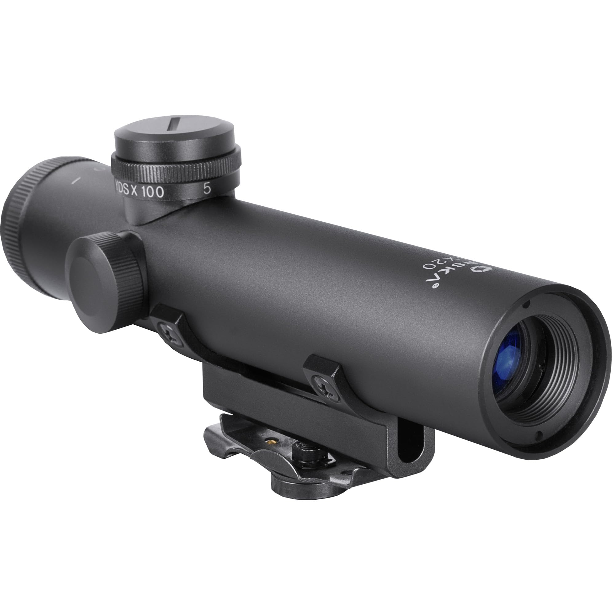 Barska 4x20 Carry Handle Rifle Scope Mil Dot Reticle with BDC Turret Peep Sight Mount Retro A2 Style