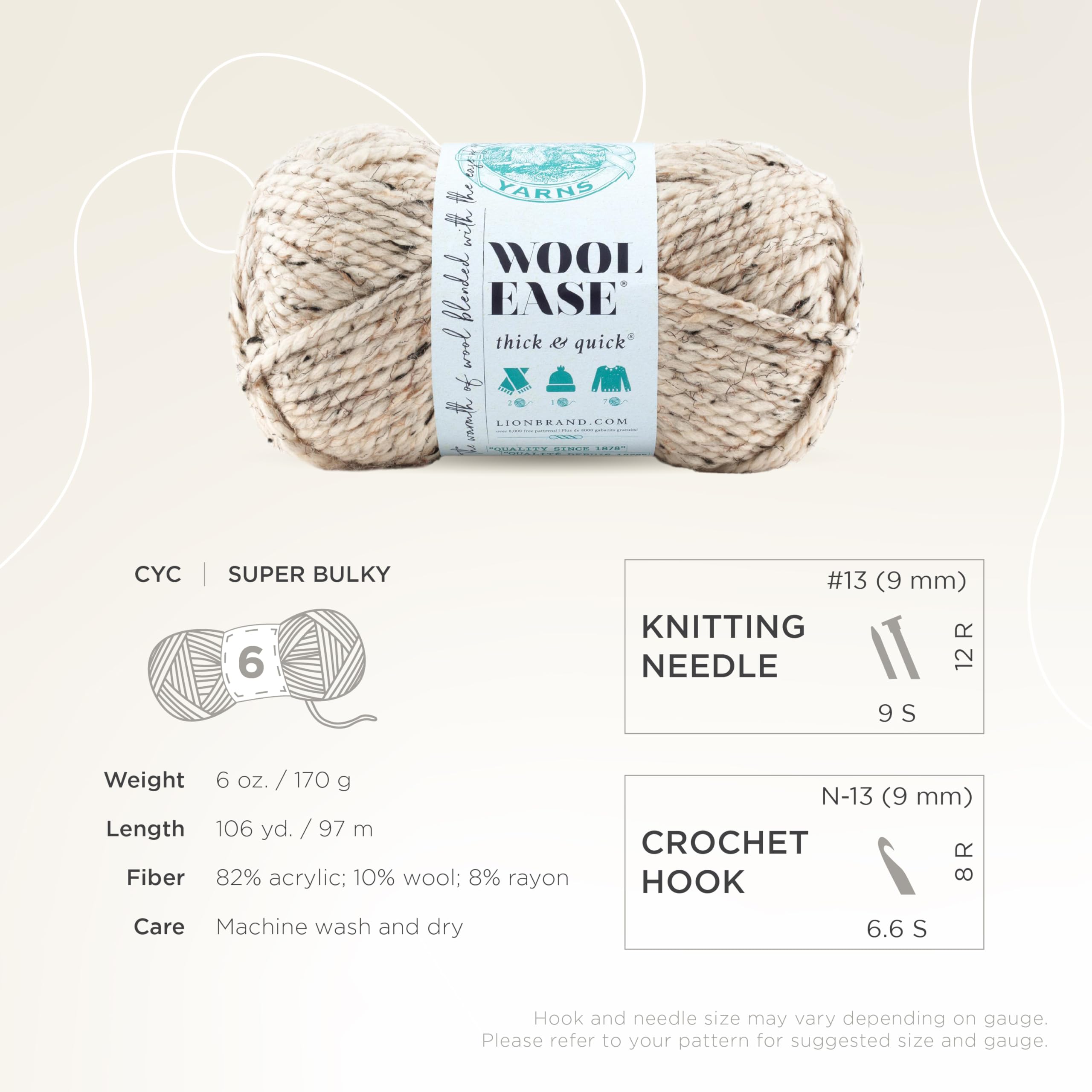 Lion Brand Wool-Ease Thick & Quick Yarn (123) Oatmeal