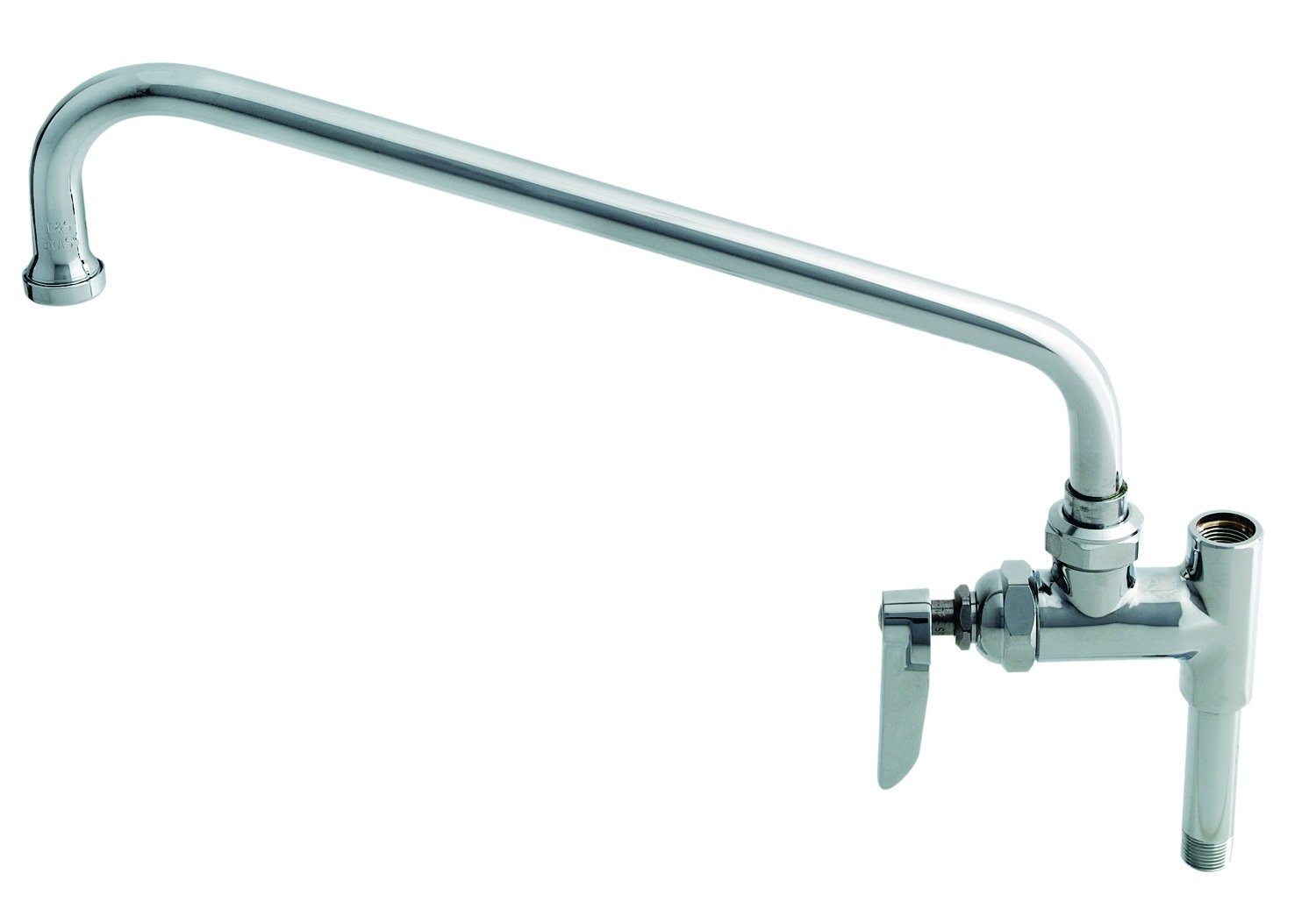 T&S Brass B-0156-CR Add-On-Faucet with Ceramic Cartridge and 12-Inch Swing Nozzle, Brushed Nickel