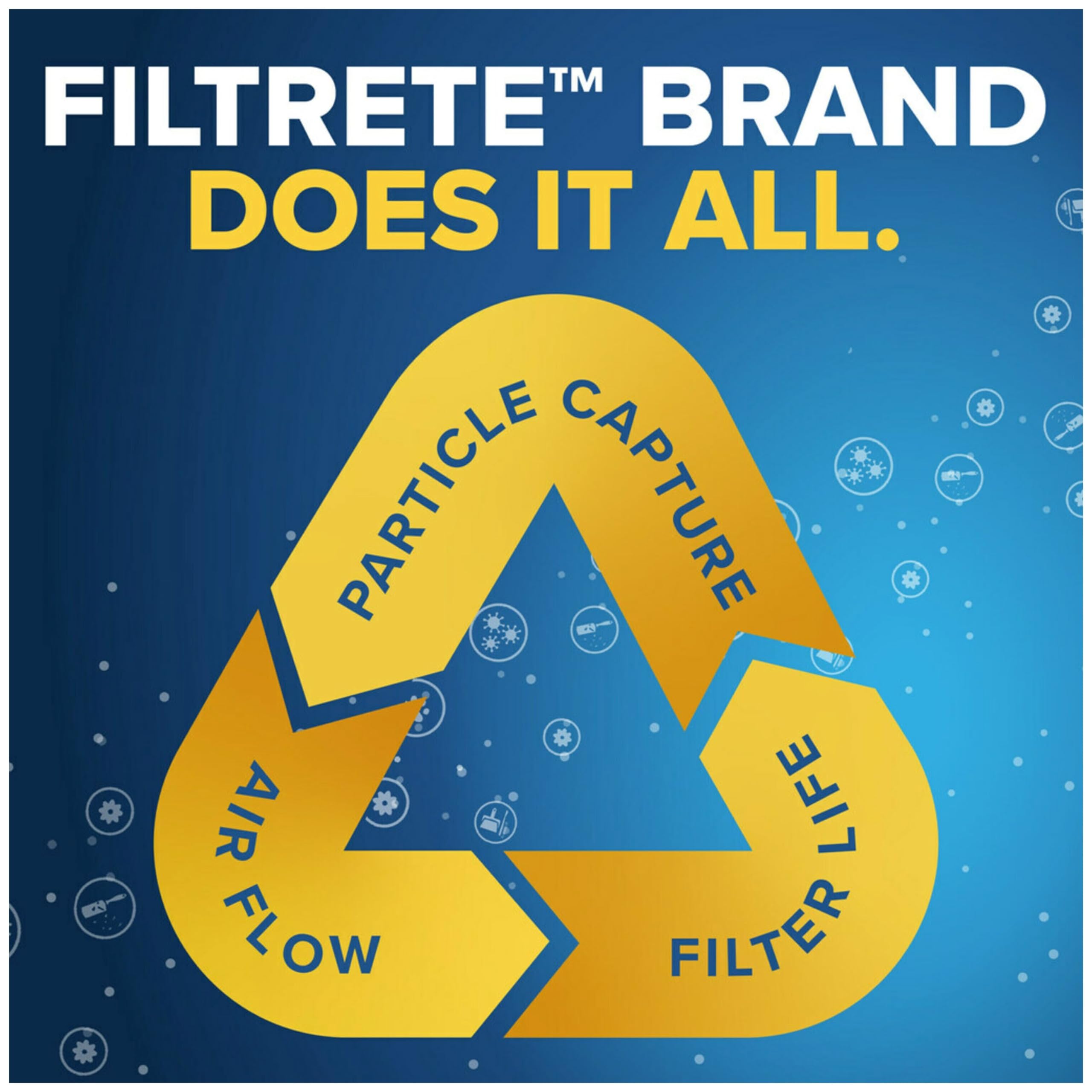 Filtrete 16x25x1 AC Furnace Air Filter, MERV 11, MPR 1000, Micro Allergen Defense, 3-Month Pleated 1-Inch Electrostatic Air Cleaning Filter, 2 Pack (Actual Size 15.719 x 24.72 x 0.84 in)