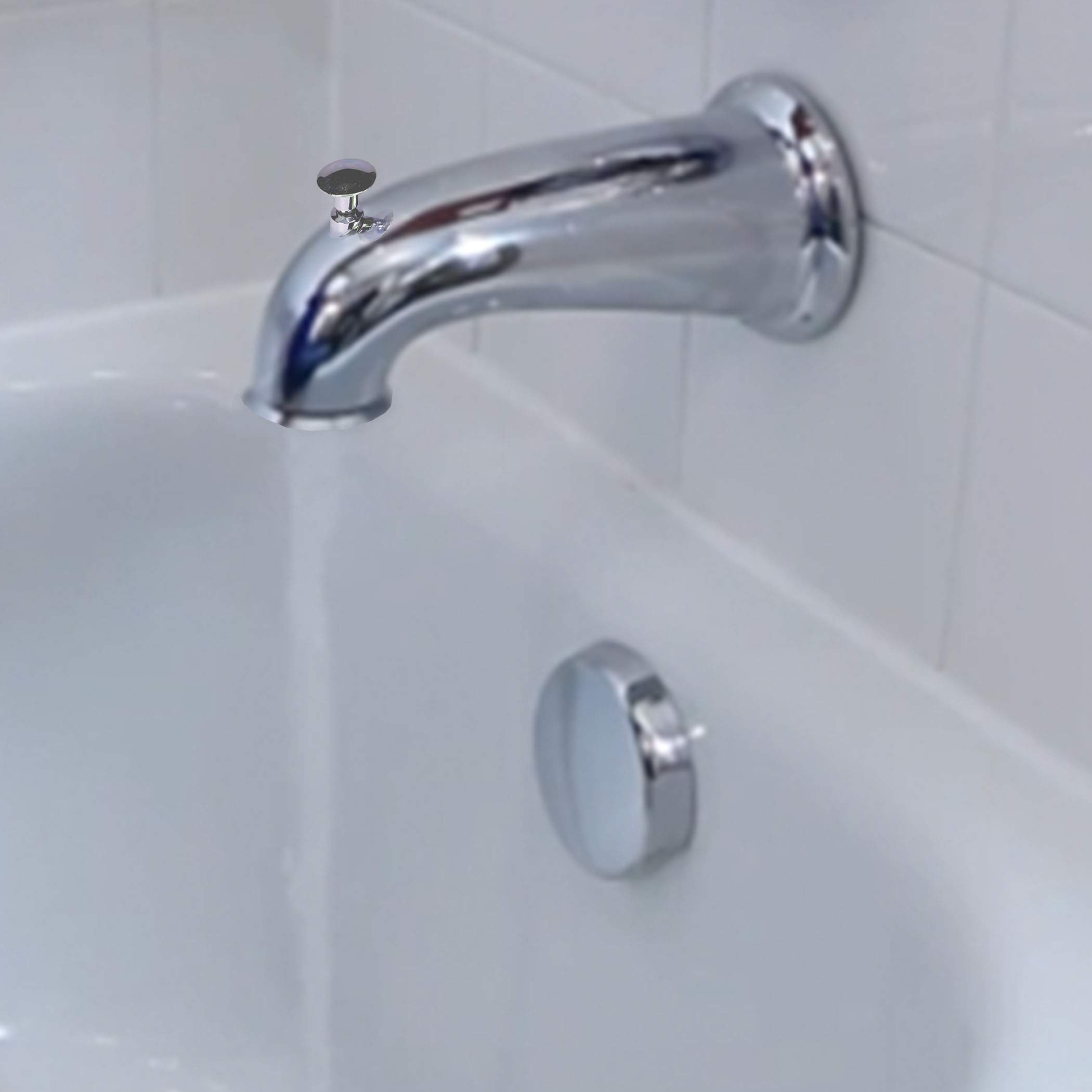Danco Decorative Bathtub Faucet Spout Length | Chrome Finish (10315), 6 Inches/Pull Up Diverter