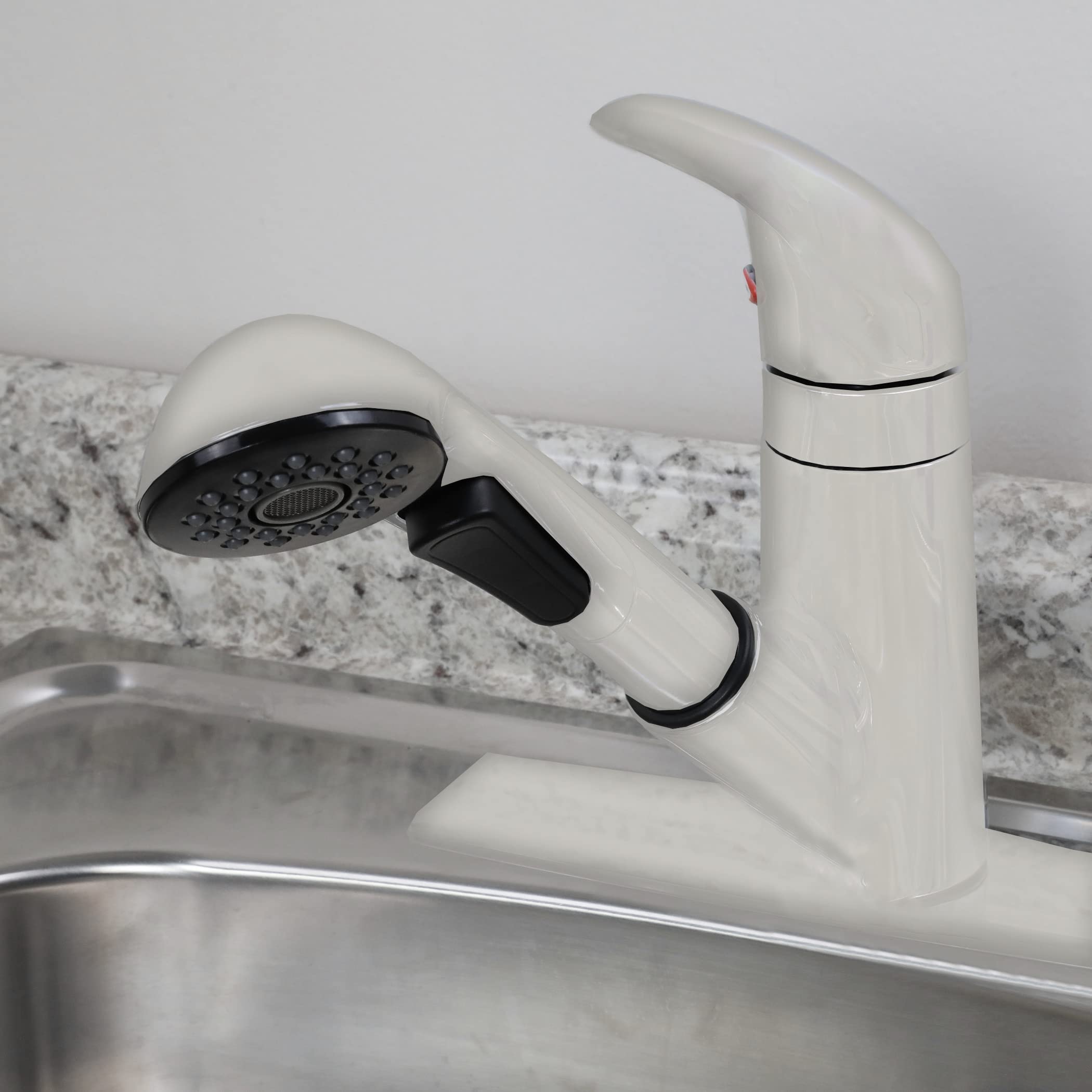 Danco 10415 Kitchen Center Pullout Spray Head, White