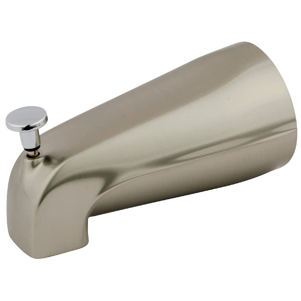 Kingston Brass K188A7 Designer Trimscape Showerscape 5-Inch Tub Spout with Diverter, Brushed Nickel and Polished Chrome