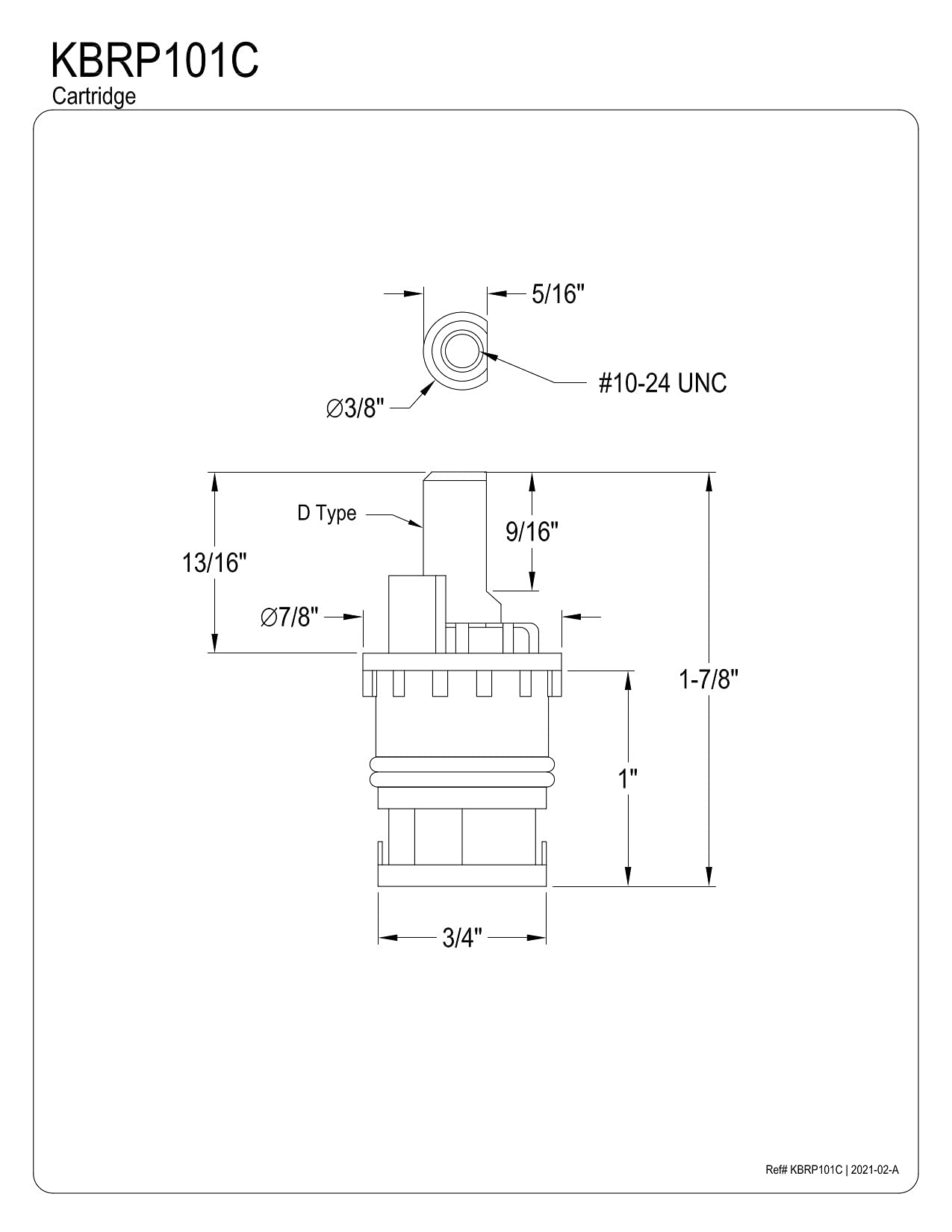 Kingston Brass KBRP101C PLS Replacement Part
