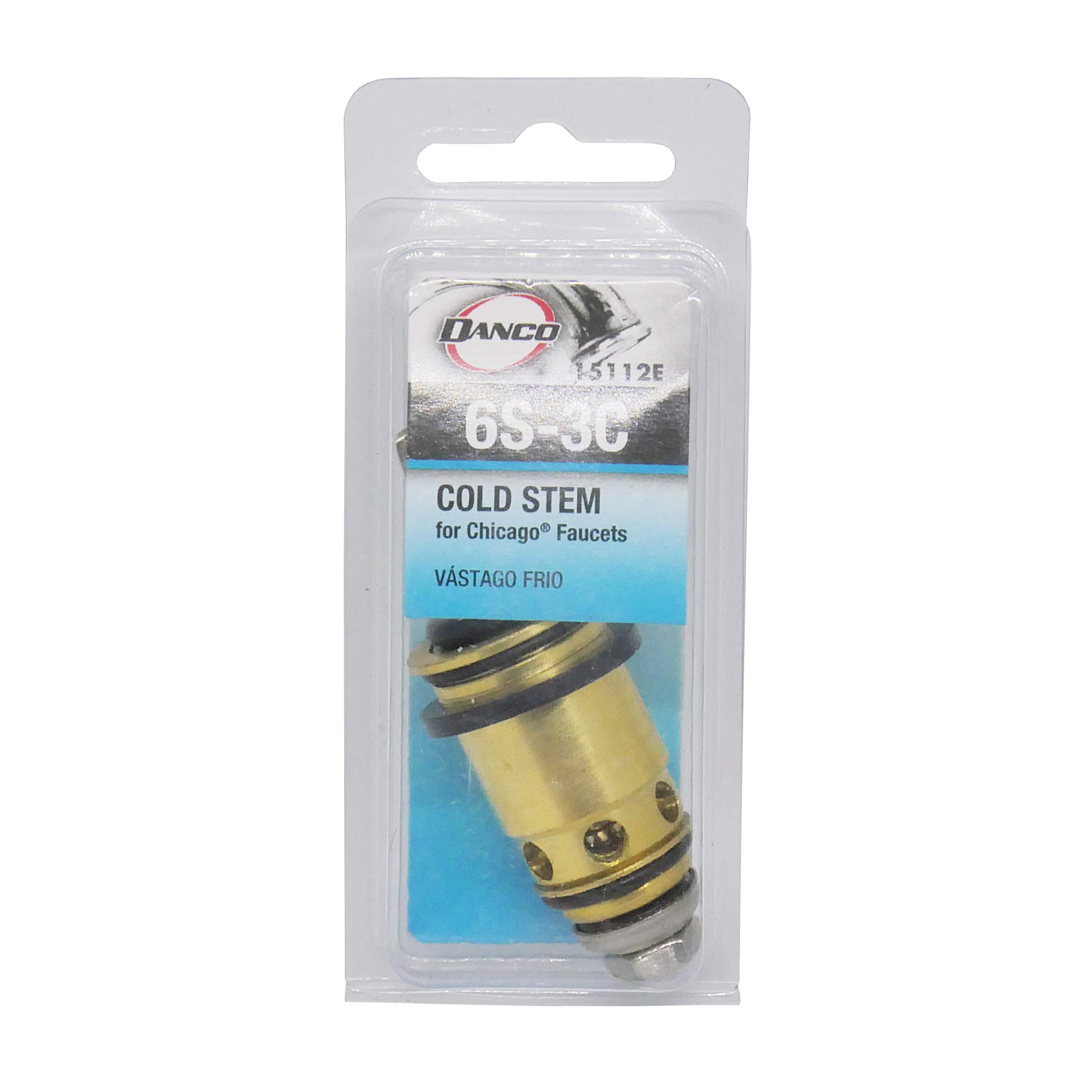 Danco 6S-3C Faucet Stem, For Use With Chicago Faucets Model Sink Faucets, Metal, Brass