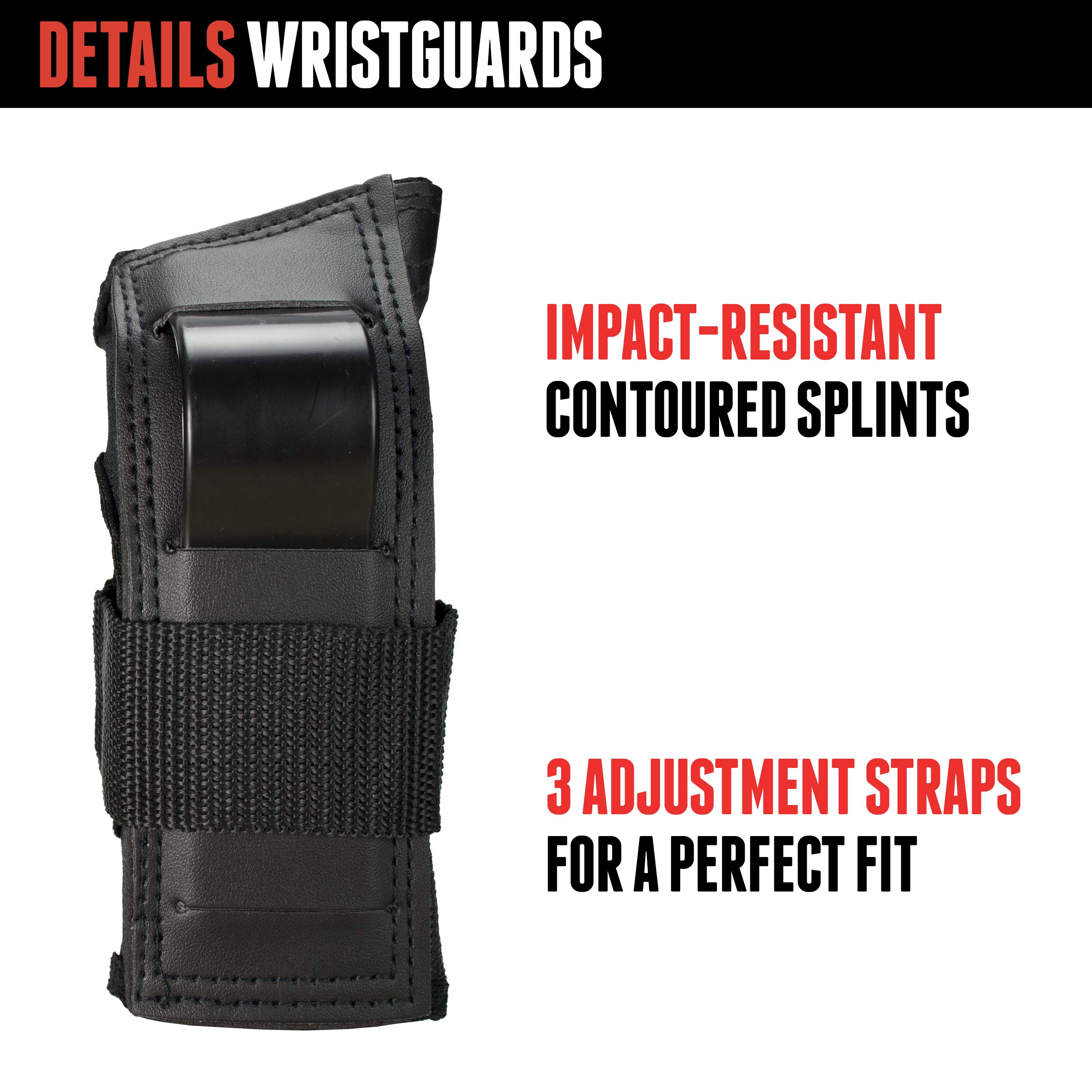 Triple Eight Saver Series Pad Set with Kneesavers, Elbowsavers and Wristsavers, Medium, Black (604352 60014)