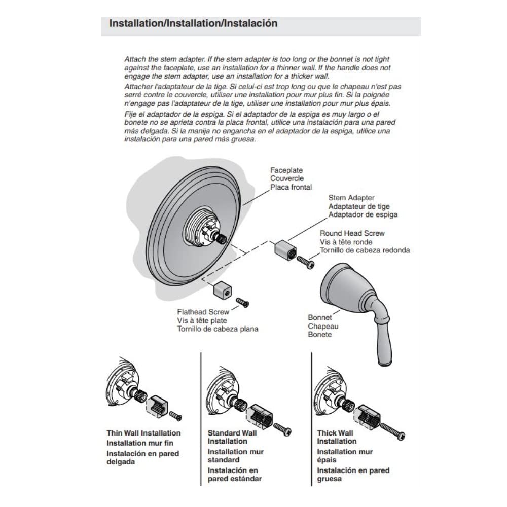 KOHLER 1018647 Adapter Stem
