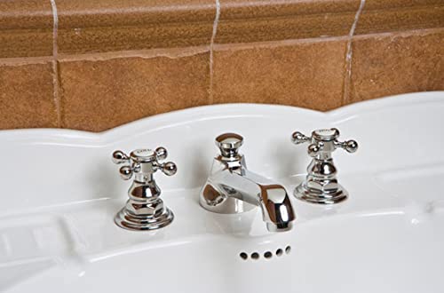 Newport Brass 920/24S Astor Double Handle Widespread Lavatory Faucet with Metal Cross Handles (Low Lea, Satin Gold