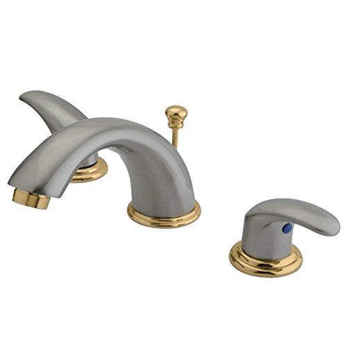 Kingston Brass KB6969LL Legacy 8-Inch to 16-Inch Widespread Lavatory Faucet with Pop Up, Brushed Nickel and Polished Brass