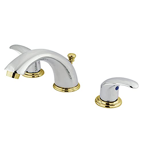Kingston Brass KB6964LL Legacy 8-Inch to 16-Inch Widespread Lavatory Faucet with Pop Up, Polished Chrome and Polished Brass