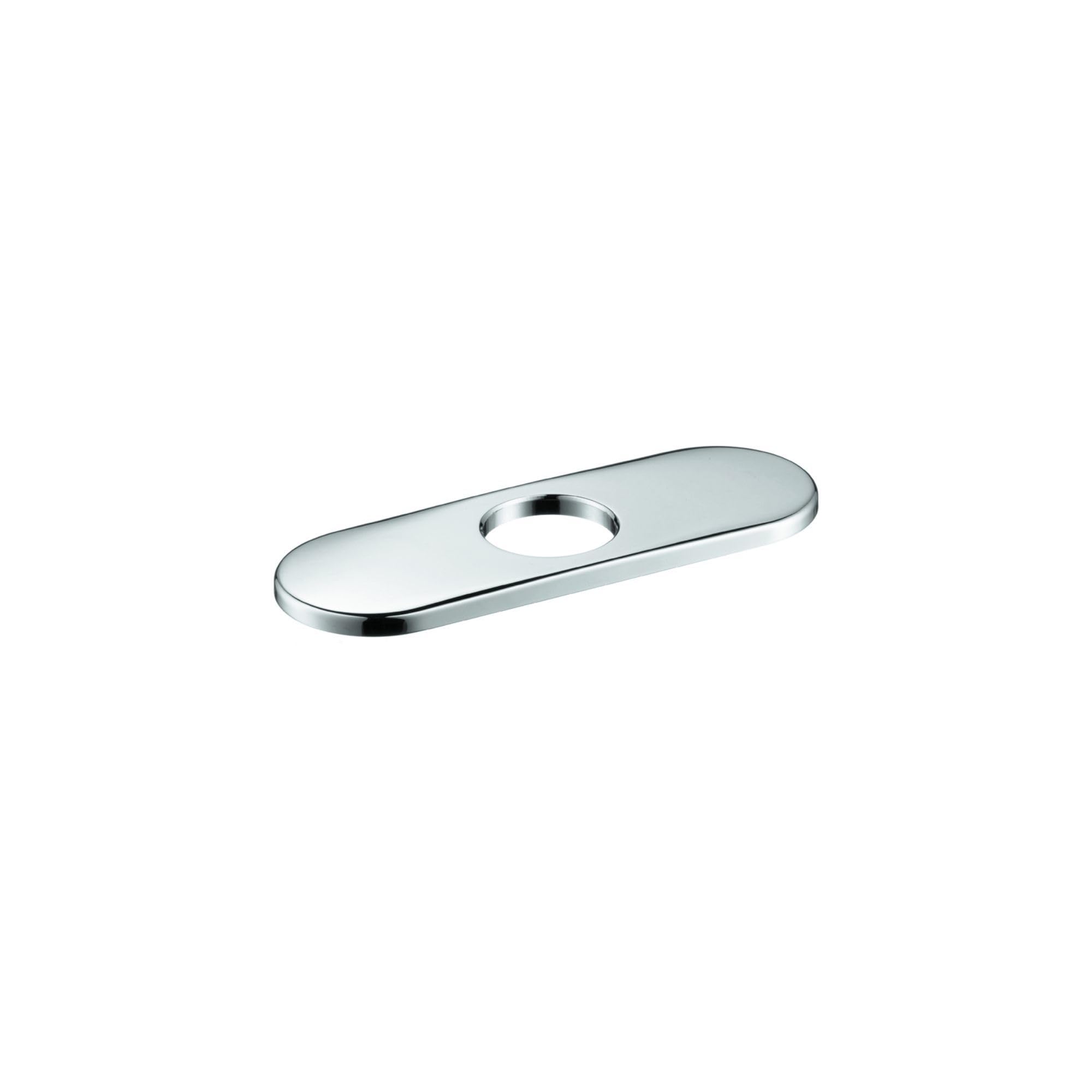 hansgrohe Base Plate for Contemporary Single-Hole Faucets, 6" Upgrade 6-inch Modern Base Plate for Bathtub Faucet in Chrome, 06490000, 1.375