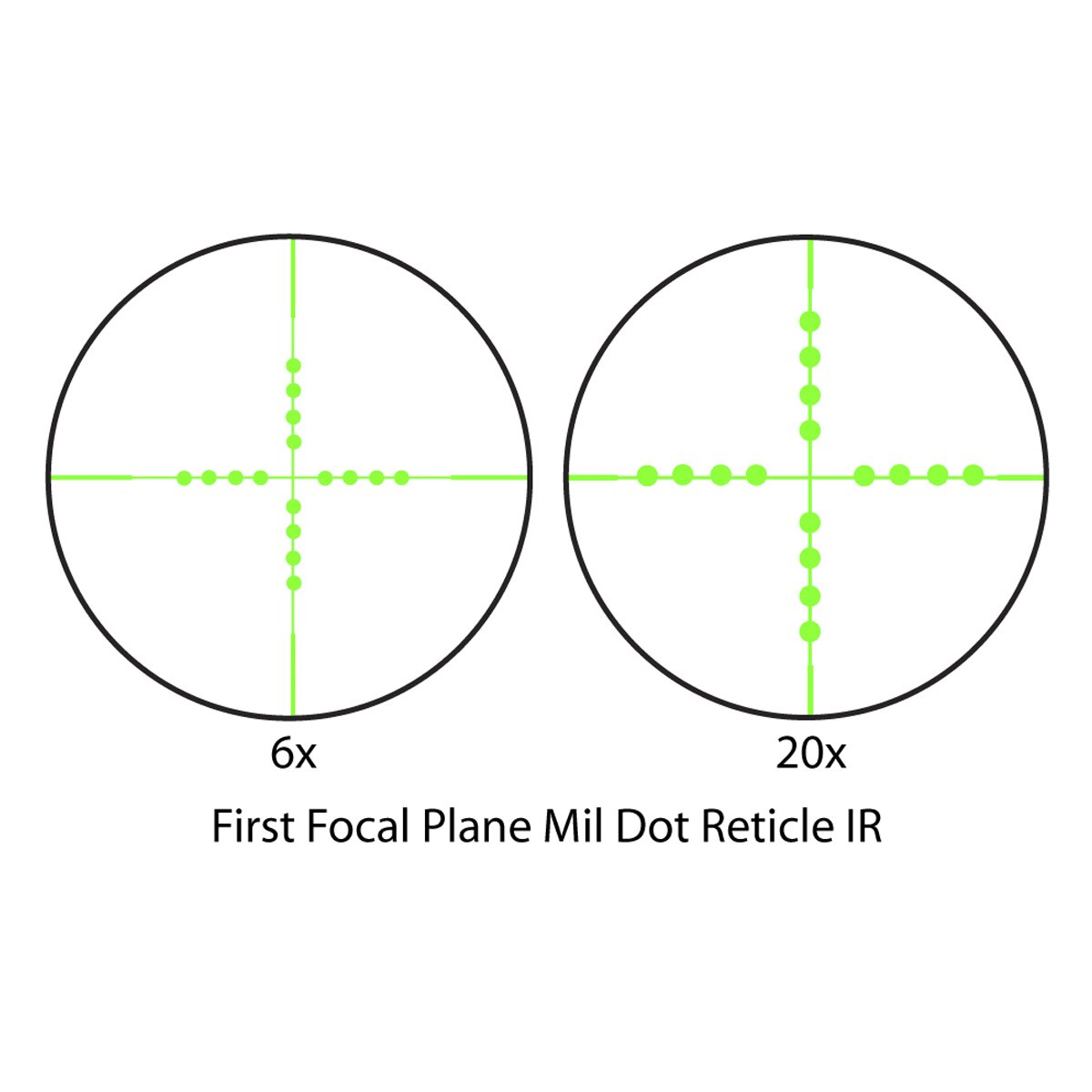 Barska AC10776 Illuminated Reticle Rifle Scope 6-20x50 First Focal Plane Mil-Dot Reticle, Black Matte