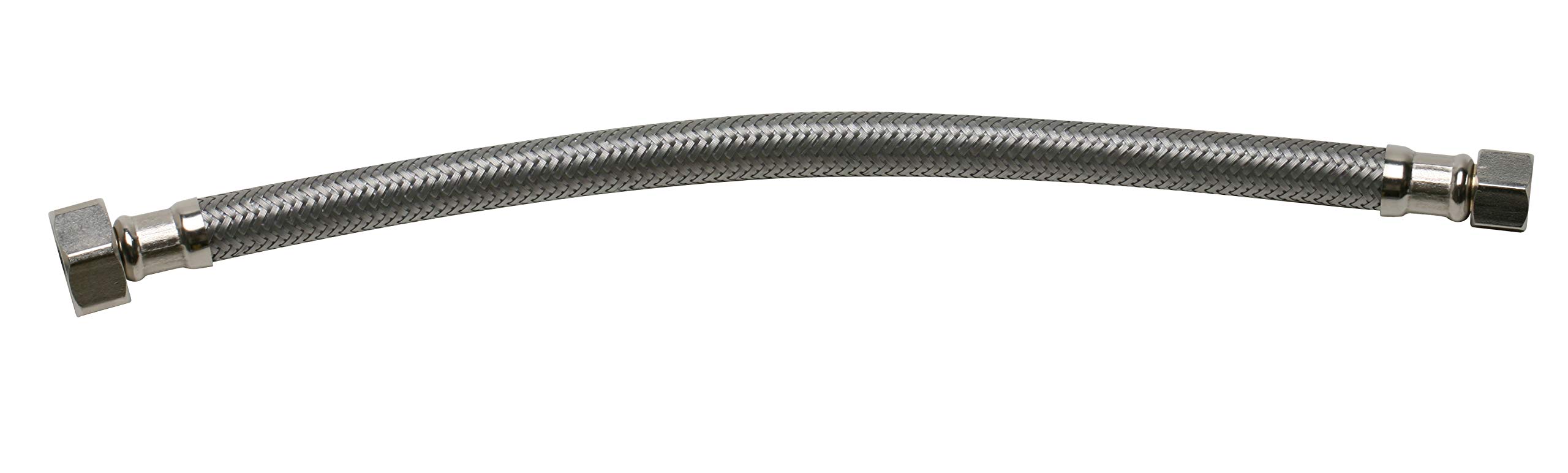 Fluidmaster B1F12 Faucet Connector, Braided Stainless Steel - 3/8 Female Compression Thread x 1/2 I.P. Female Straight Thread, 12-Inch Length
