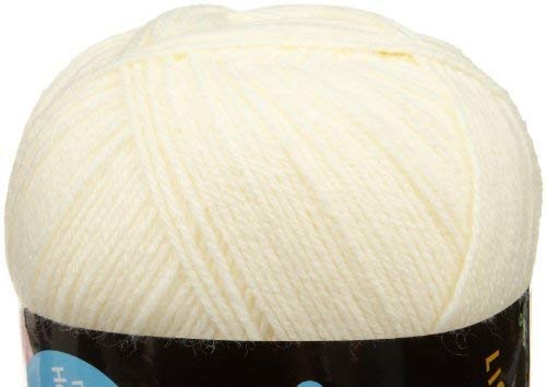 Lion Brand Yarn Pound of Love, Value Yarn, Large Yarn for Knitting and Crocheting, Craft Yarn, Antique White