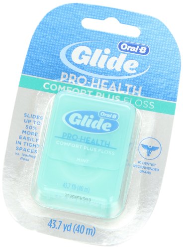 Oral-B Glide Pro-Health Comfort Plus Dental Floss, Mint, 43.7-Yard Dispenser, (Pack of 6)