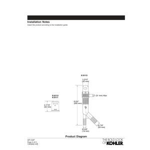 KOHLER K-9110-BN Air Gap Body with Cover, Vibrant Brushed Nickel