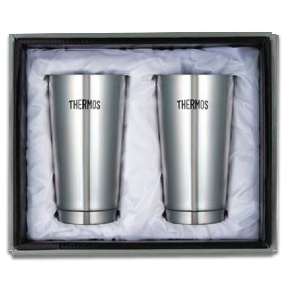Thermos JMO-GP2 Vacuum Insulated Tumbler, Set of 2, Silver, 13.5 fl oz (400 ml)