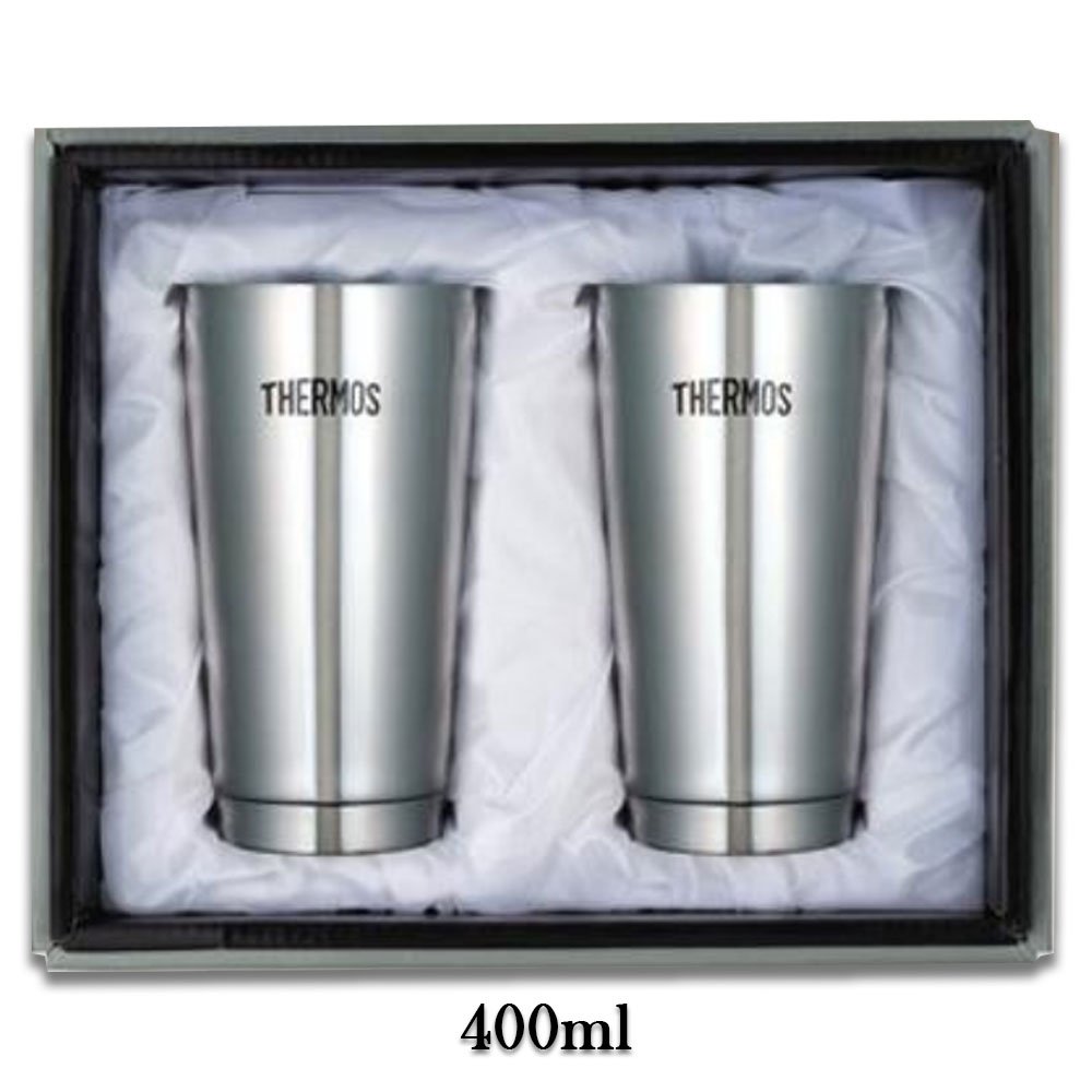 Thermos JMO-GP2 Vacuum Insulated Tumbler, Set of 2, Silver, 13.5 fl oz (400 ml)