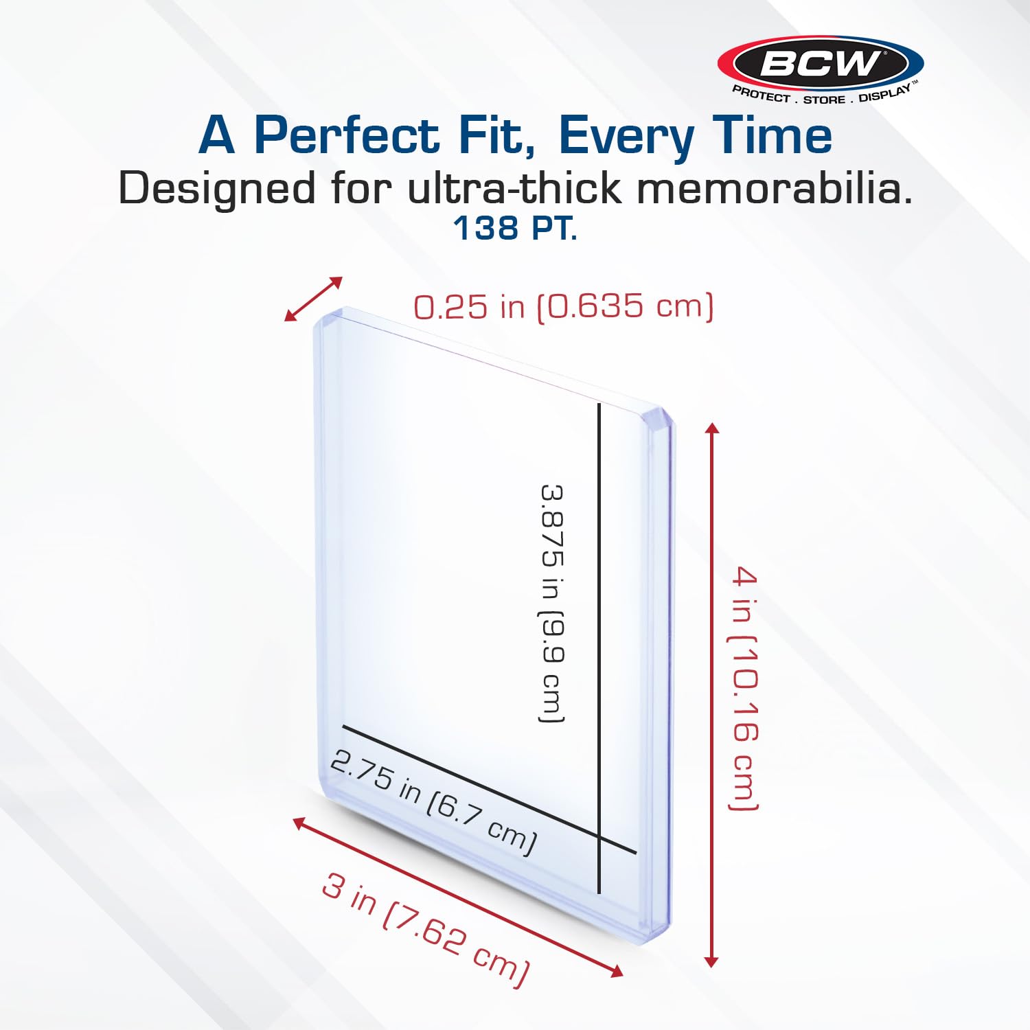 BCW Thick 138PT Card Top Load Holder (Pack of 10), 3 x 4