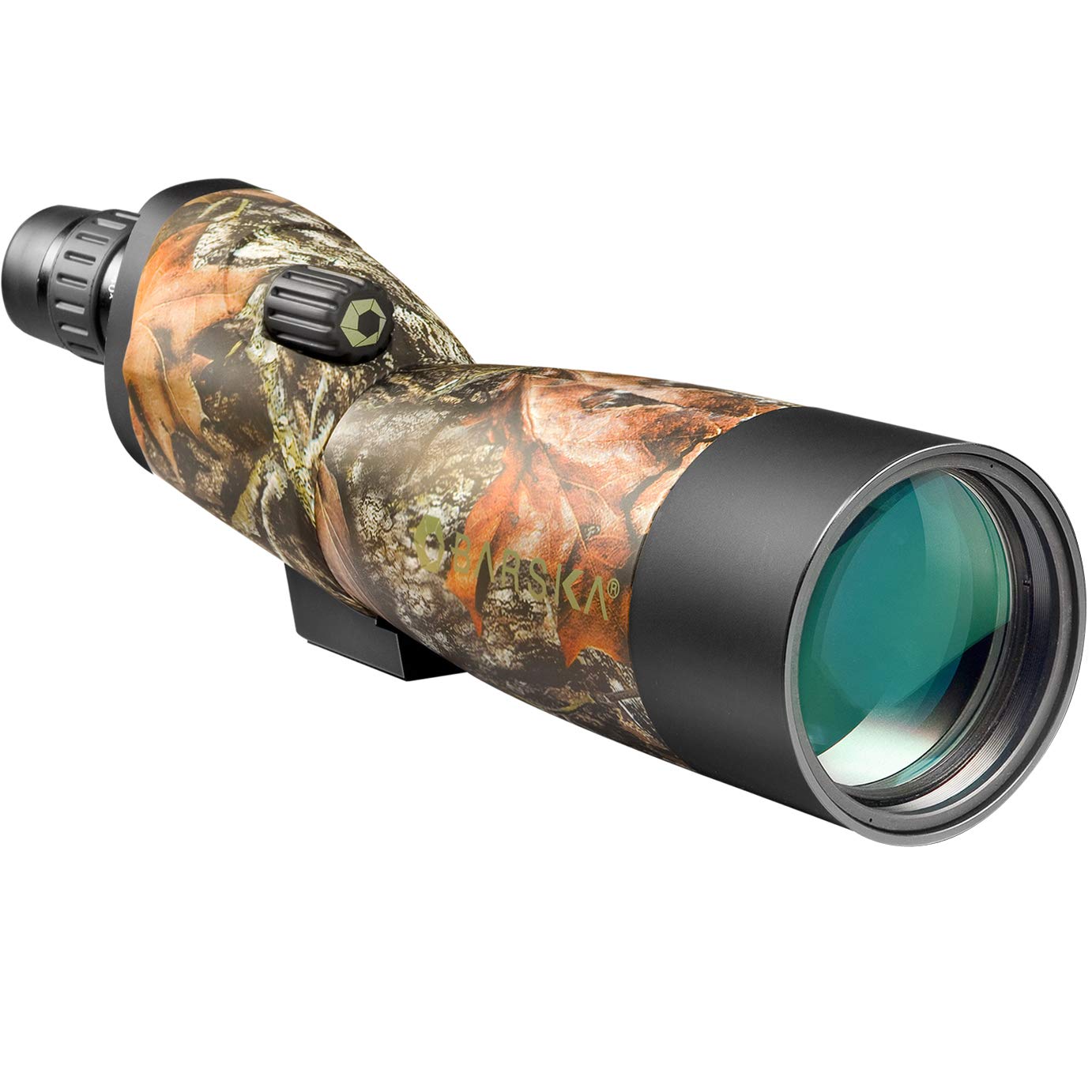BARSKA Blackhawk 20-60x60 Waterproof Straight Spotting Scope w/ Tripod, Soft Carry Case & Premium Hard Case (Camoflauge)