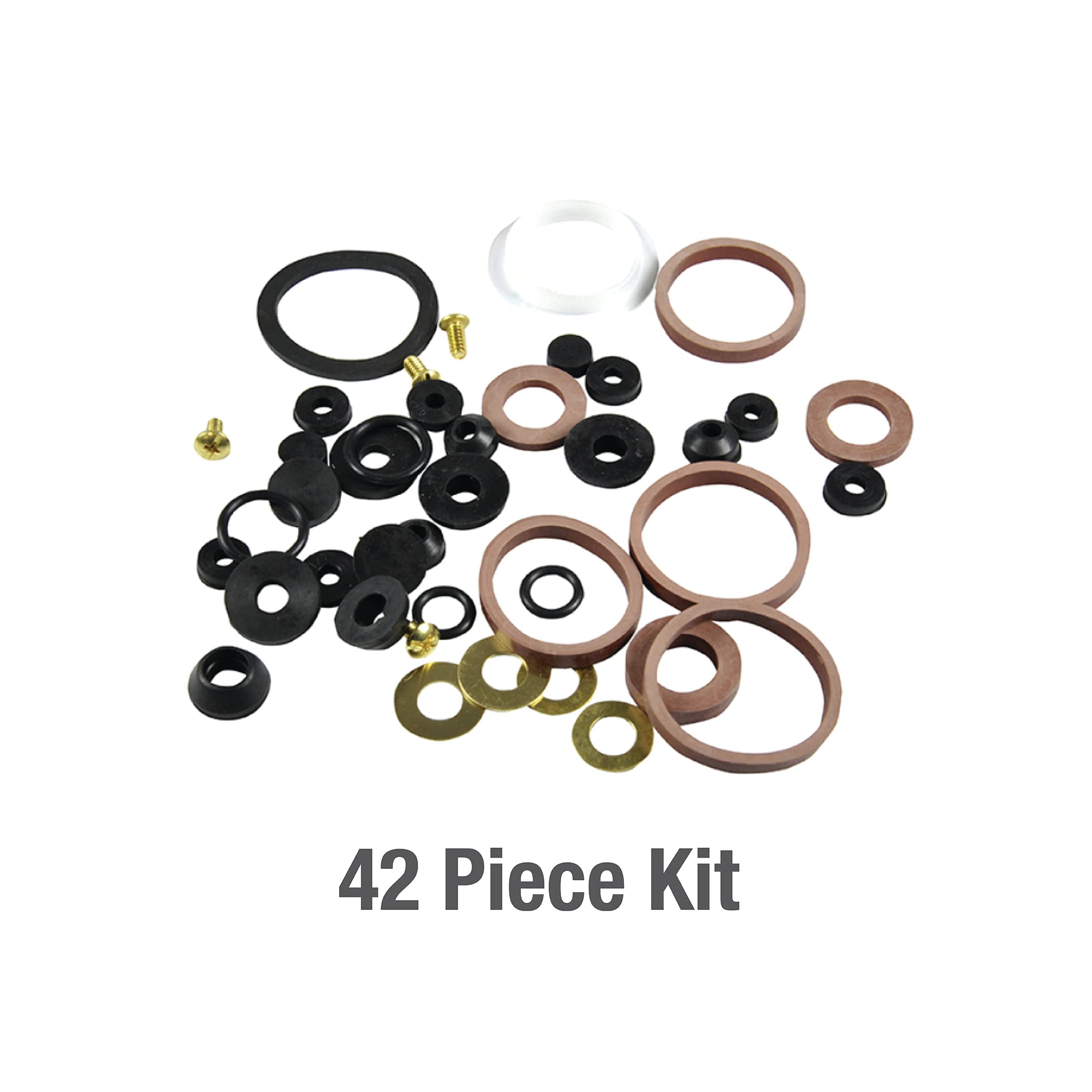 Danco 80817 Home Washer Assortment, 42-Piece, Pack of 1, Black