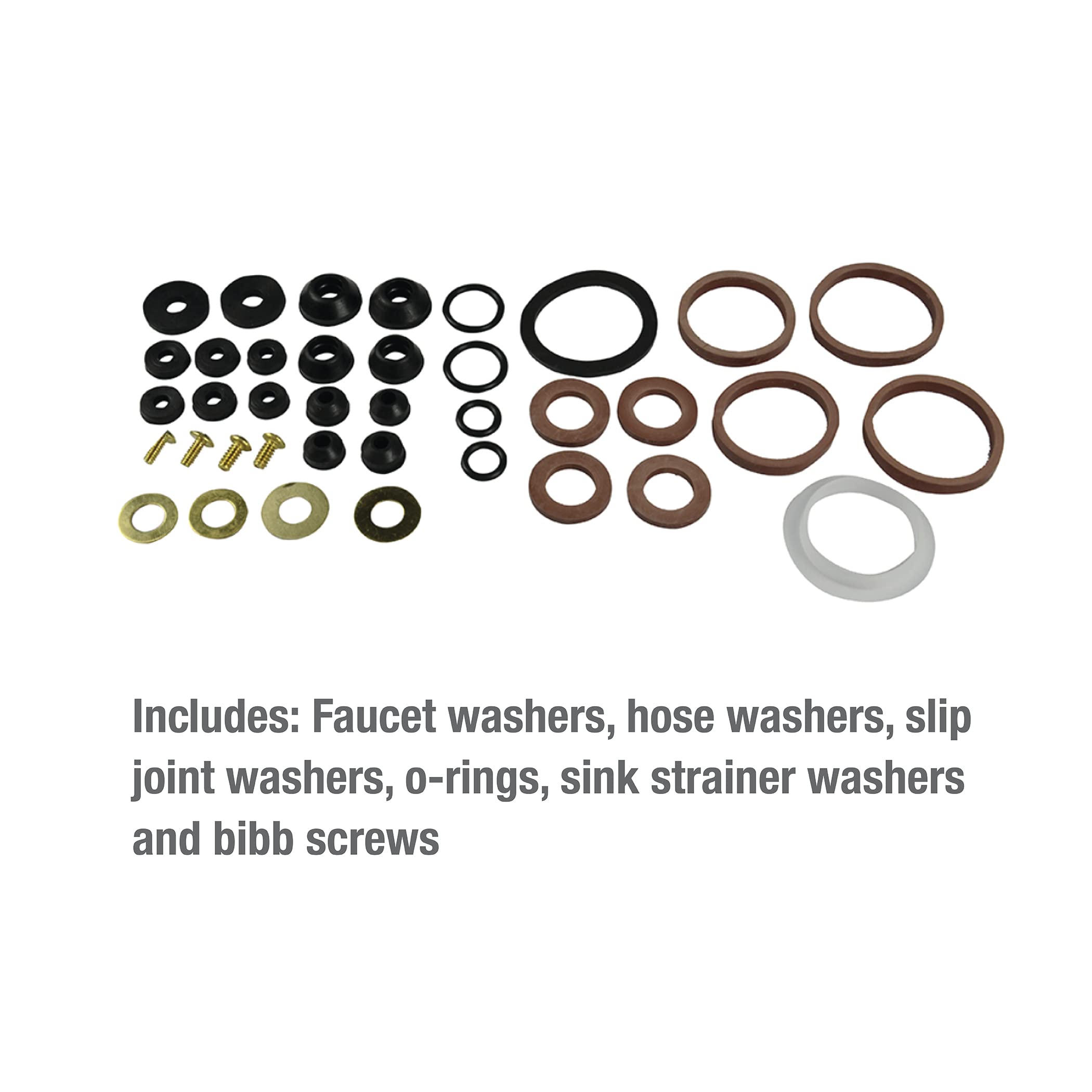 Danco 80817 Home Washer Assortment, 42-Piece, Pack of 1, Black