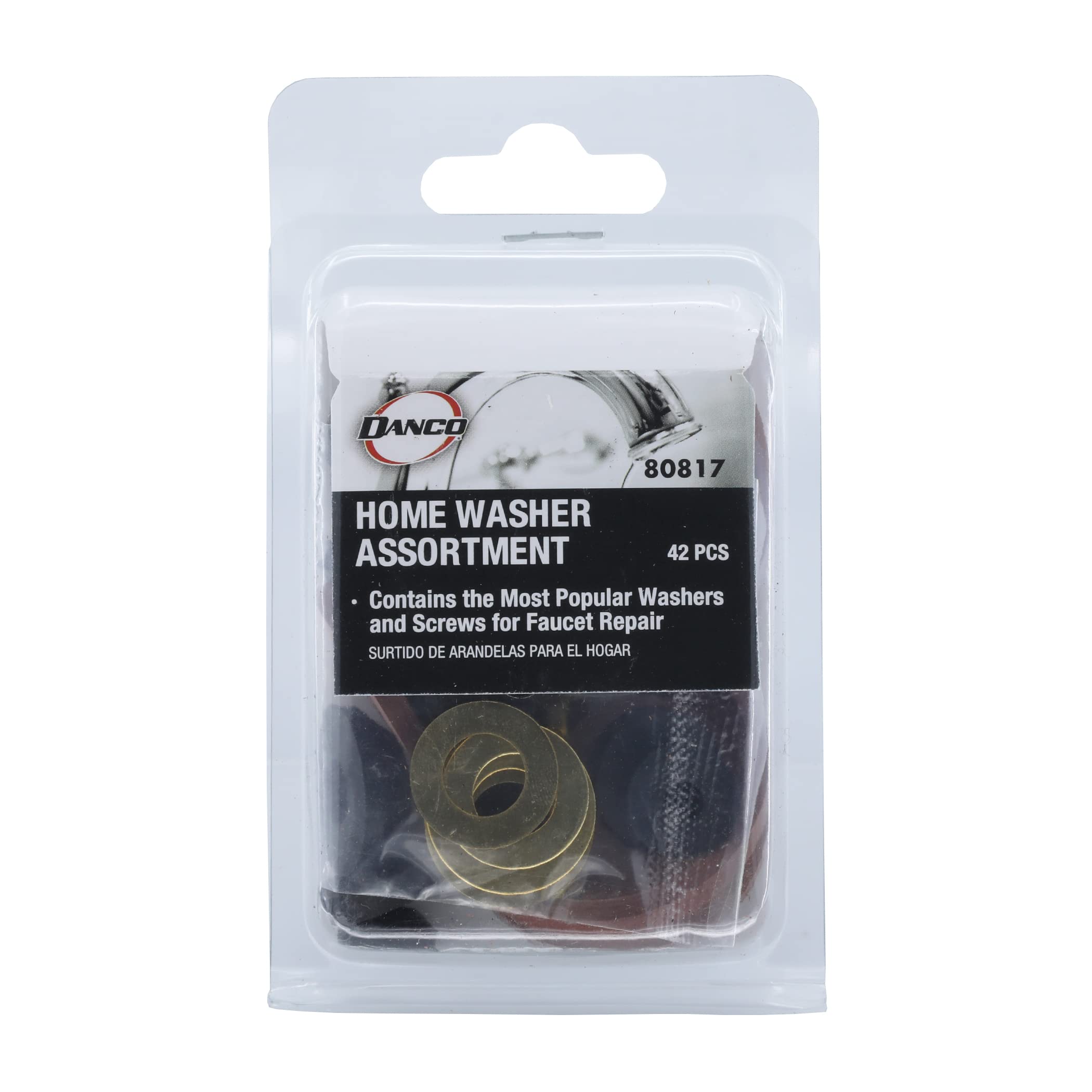Danco 80817 Home Washer Assortment, 42-Piece, Pack of 1, Black
