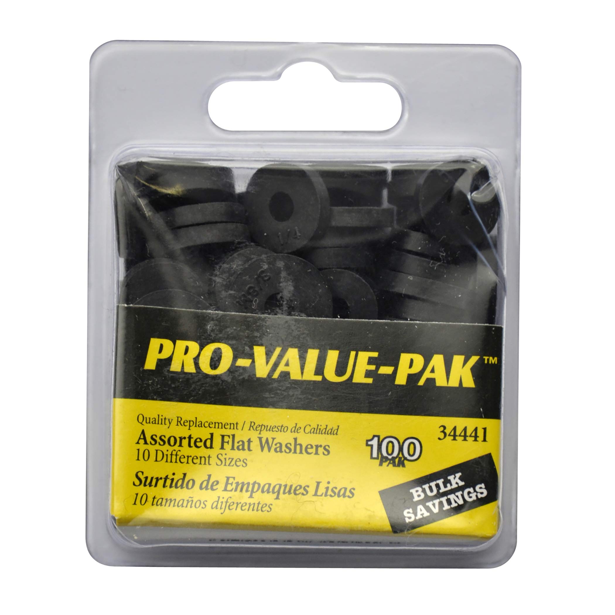 DANCO Assorted Flat Washer PRO Set, Black, 100-Piece (34441)