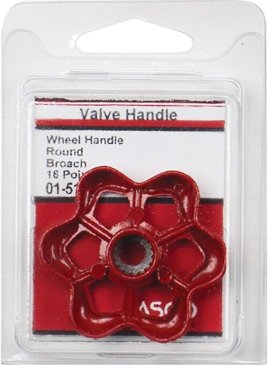 LASCO 01-5105 Metal Outside Faucet Hose Bibb Round Wheel Handle, 16 Point Broach (1/2 inch diameter)