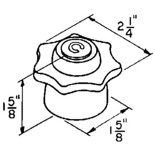Danco ST-43H Faucet Handle, For Use With American Standard Heritage Faucets, 1-5/8 in Dia X 1-5/8 in H, Metal (88080)