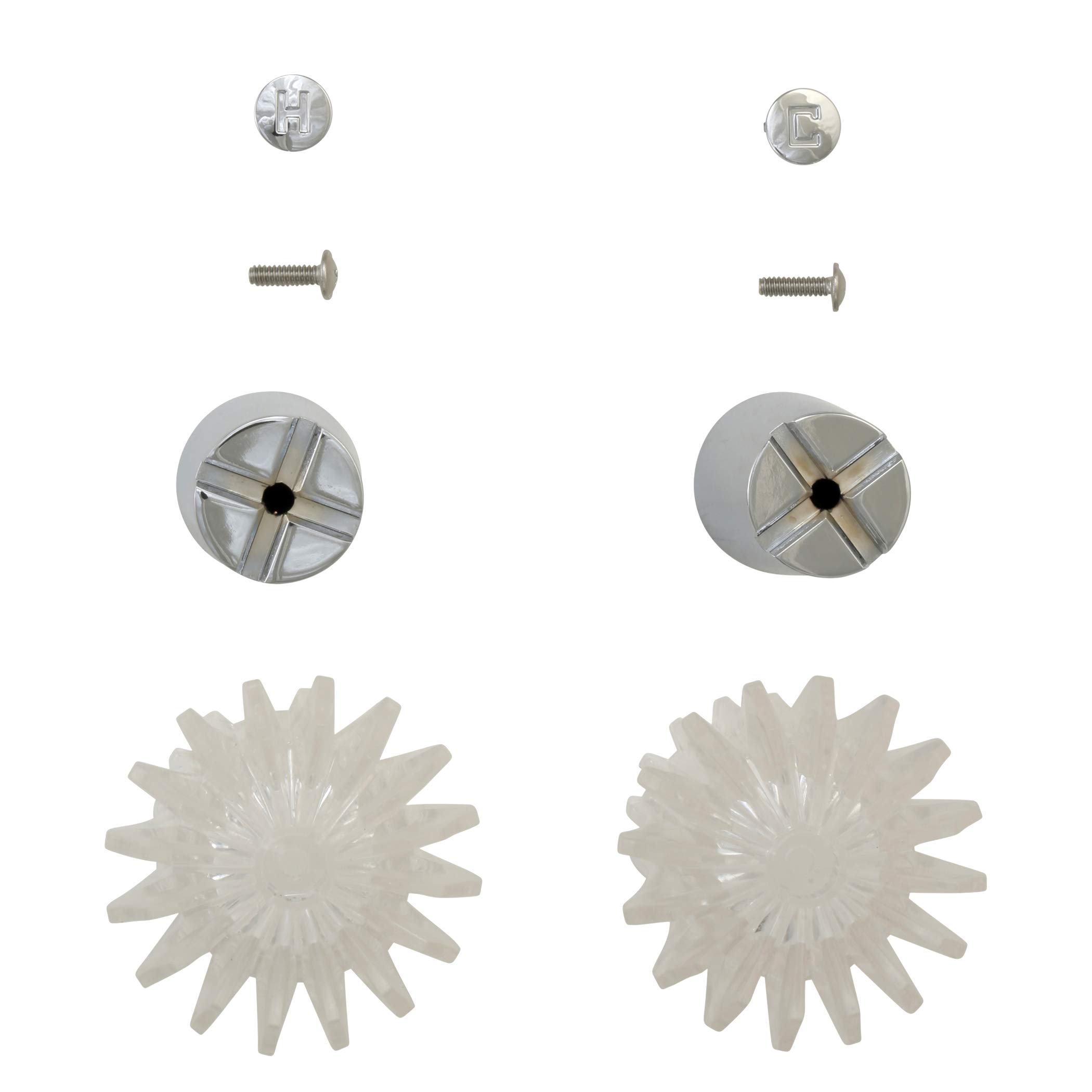 Danco 88261 Faucet Handles for Price Pfister Marquis in Clear Acrylic, Chrome, Pair