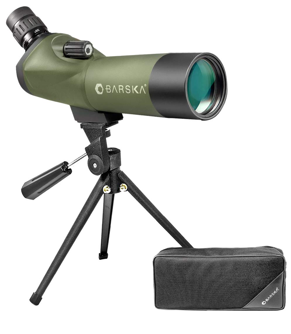 BARSKA Blackhawk 18-36x50 Waterproof Angled Spotting Scope w/ Tripod & Soft Carry Case