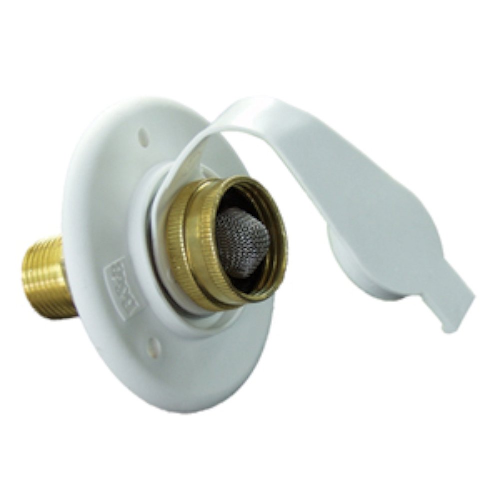 JR Products 160-85-A-26-A Polar White City Water Flange with 1/2" MPT